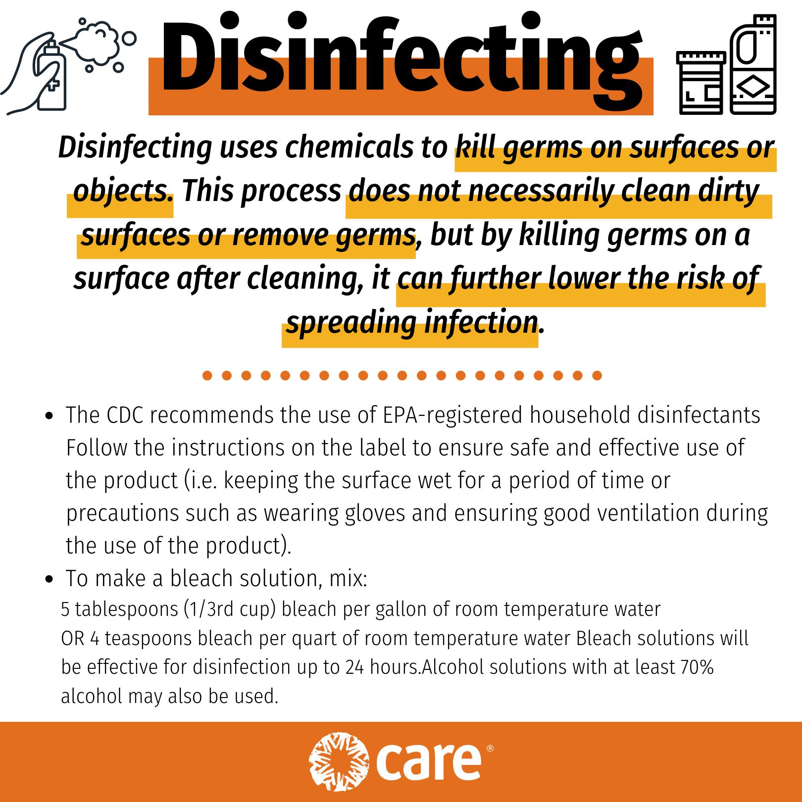 Cleaning & Disinfecting: Everyday Steps to Take at Home to Keep Safe ...